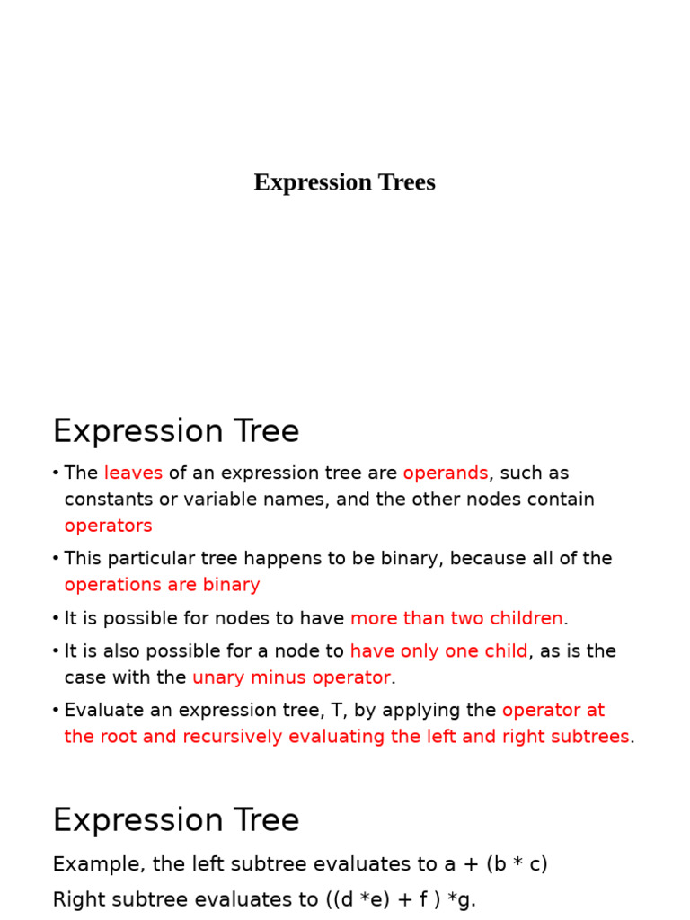 Expression Trees | PDF