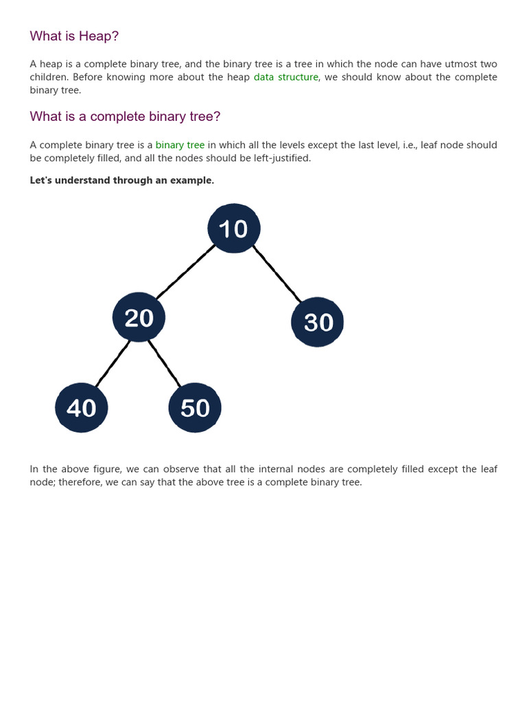 Heap Data Structure | PDF Heap Data Structure | PDF