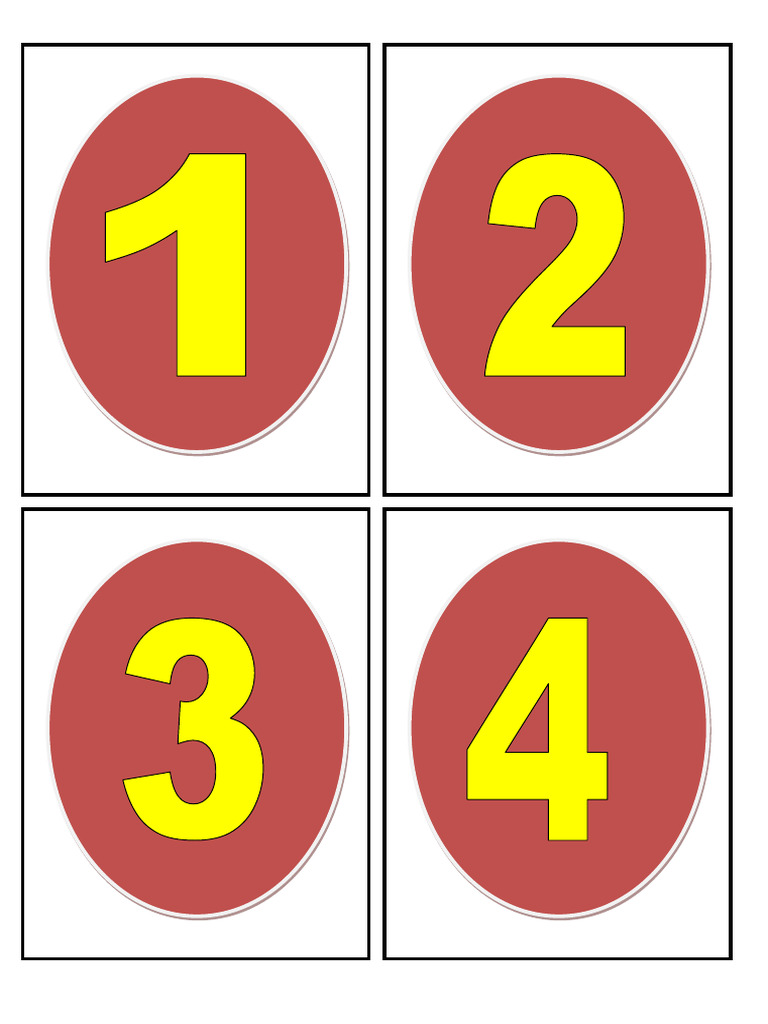 1-9 Numbers Coloured | PDF