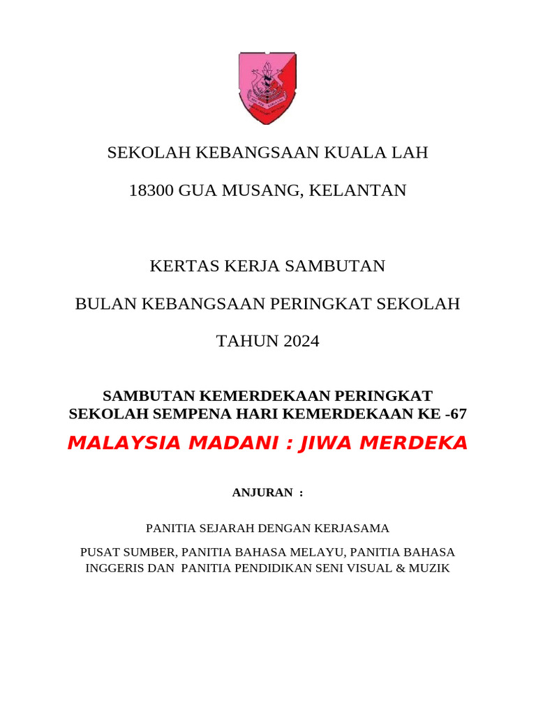 Kertas - Kerja - Sambutan - Bulan - Kemerdekaan.2024 SKKL | PDF