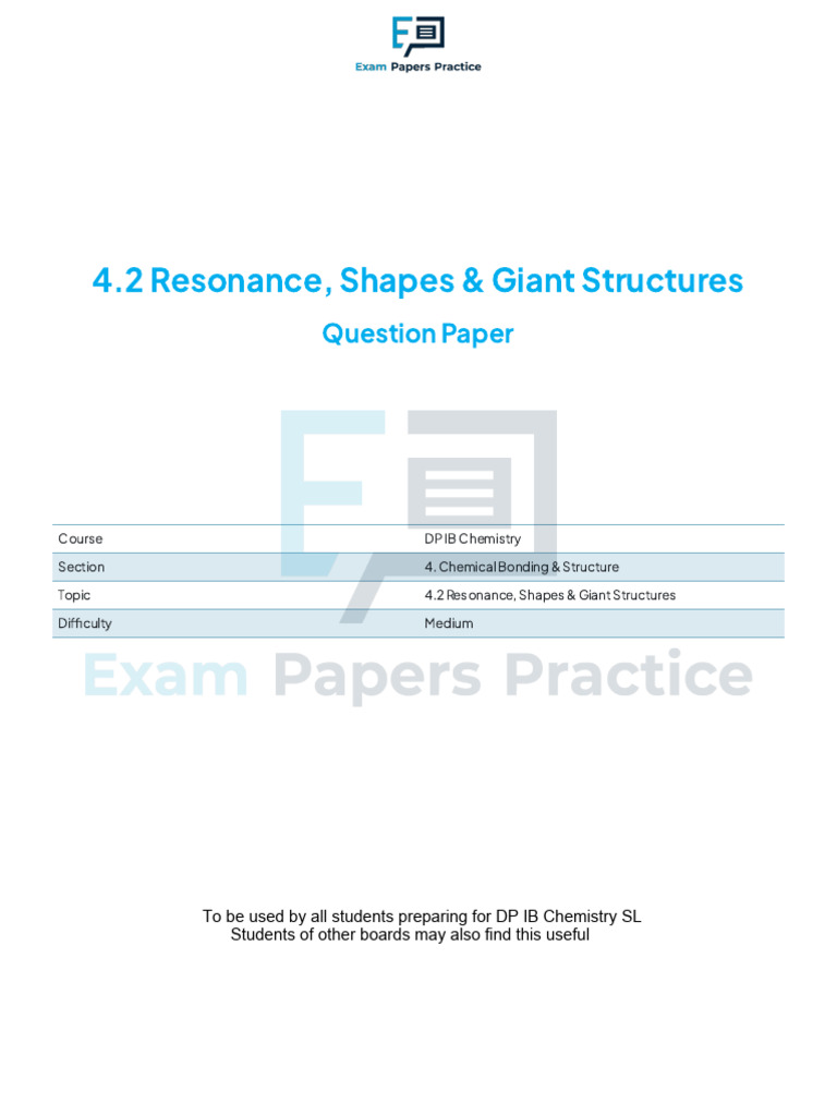 4.2 Resonance Shapes - Giant Structures Topic Questions | PDF