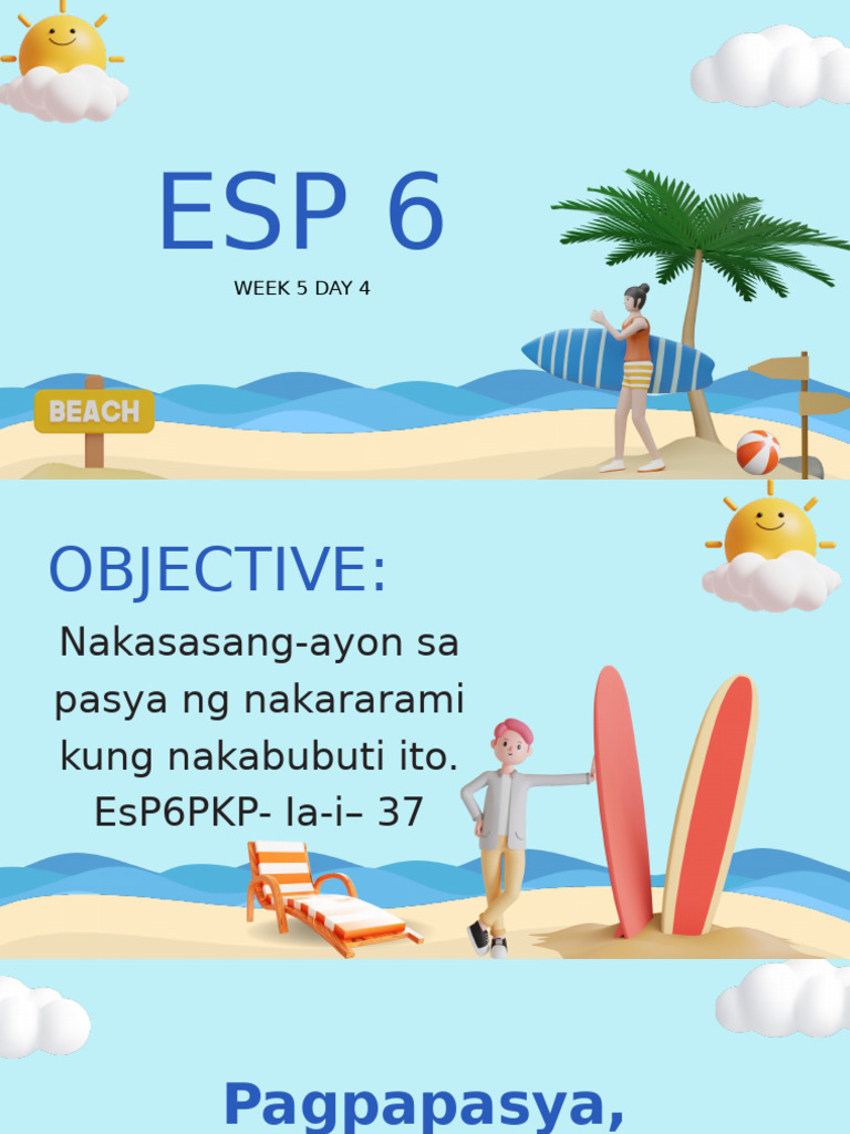 Esp 6 Week 5 Day 4 | PDF