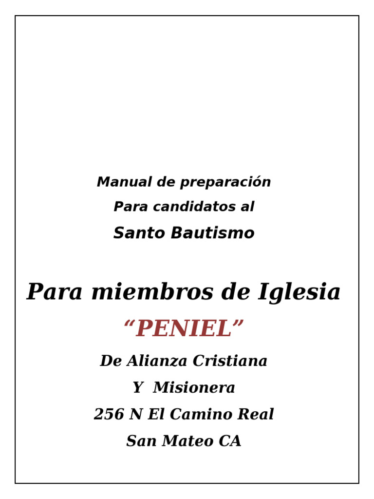 Manual de Bautismo | PDF