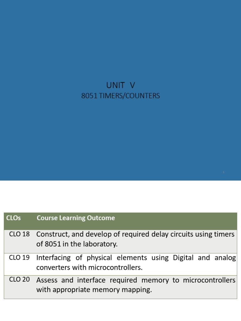 Lesson8 8051 Timers Counters | PDF