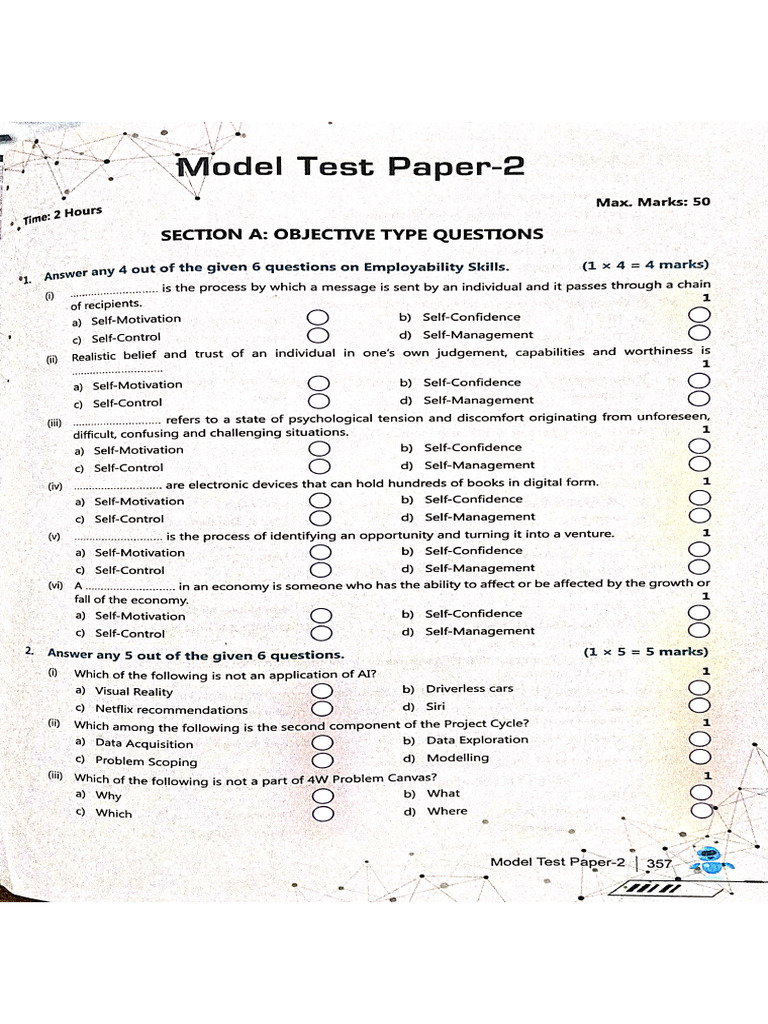 Class IX AI Model Paper 2 | PDF