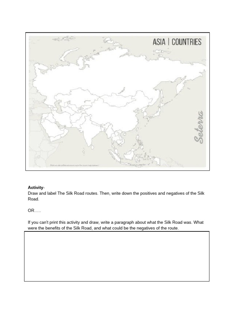 Activity-Draw The Silk Road Routes | PDF