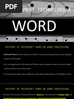Microsoft Word History | PDF | Microsoft Word | Microsoft Office