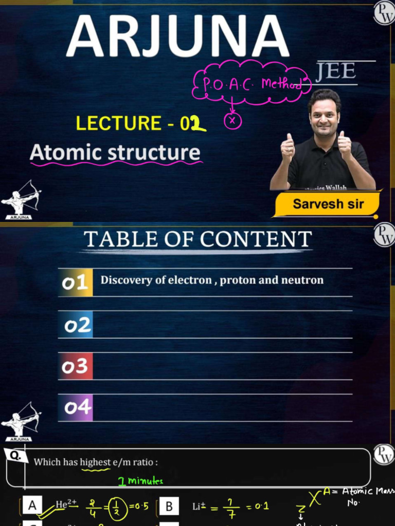 Atomic Structure 02 - Class Notes | PDF