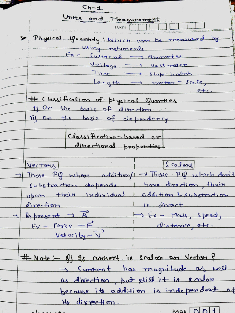 Ch-1 Units and Measurements | PDF