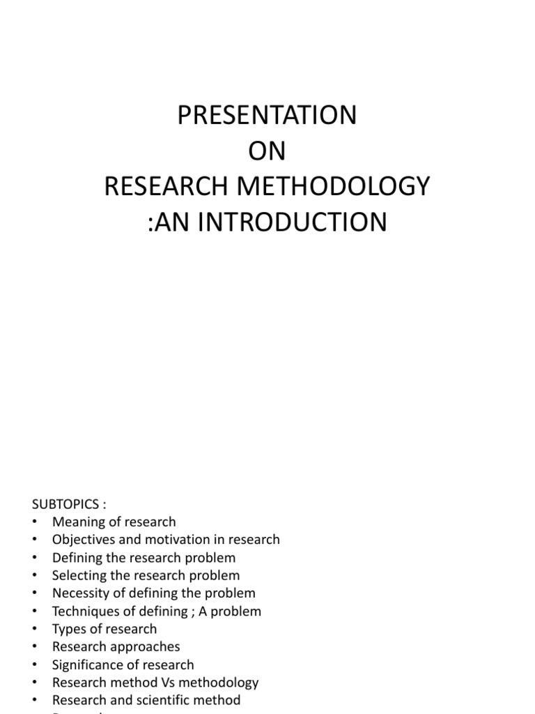 Unit1 RM An Introduction | PDF | Scientific Method | Hypothesis