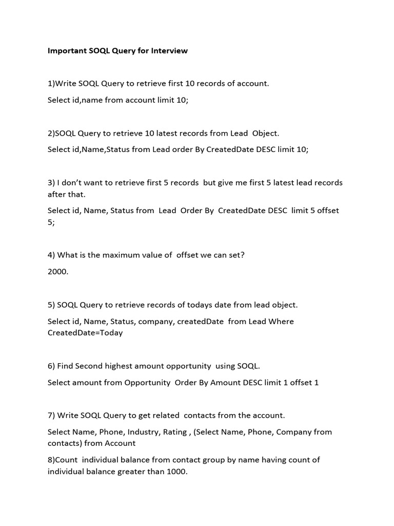SOQL | PDF