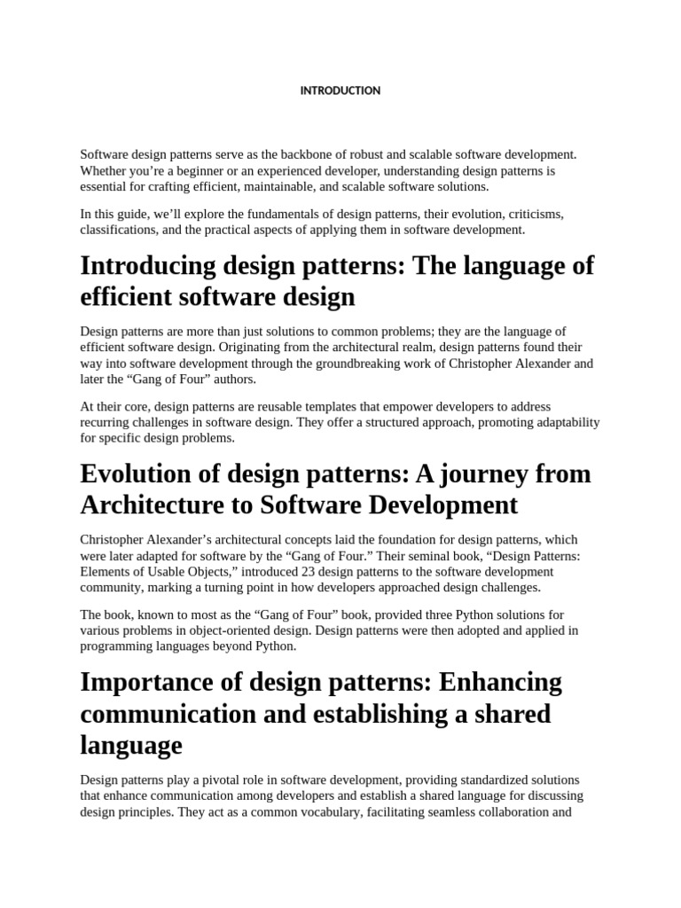 Understanding Software Design Patterns | PDF | Class (Computer Programming) | Method (Computer ...