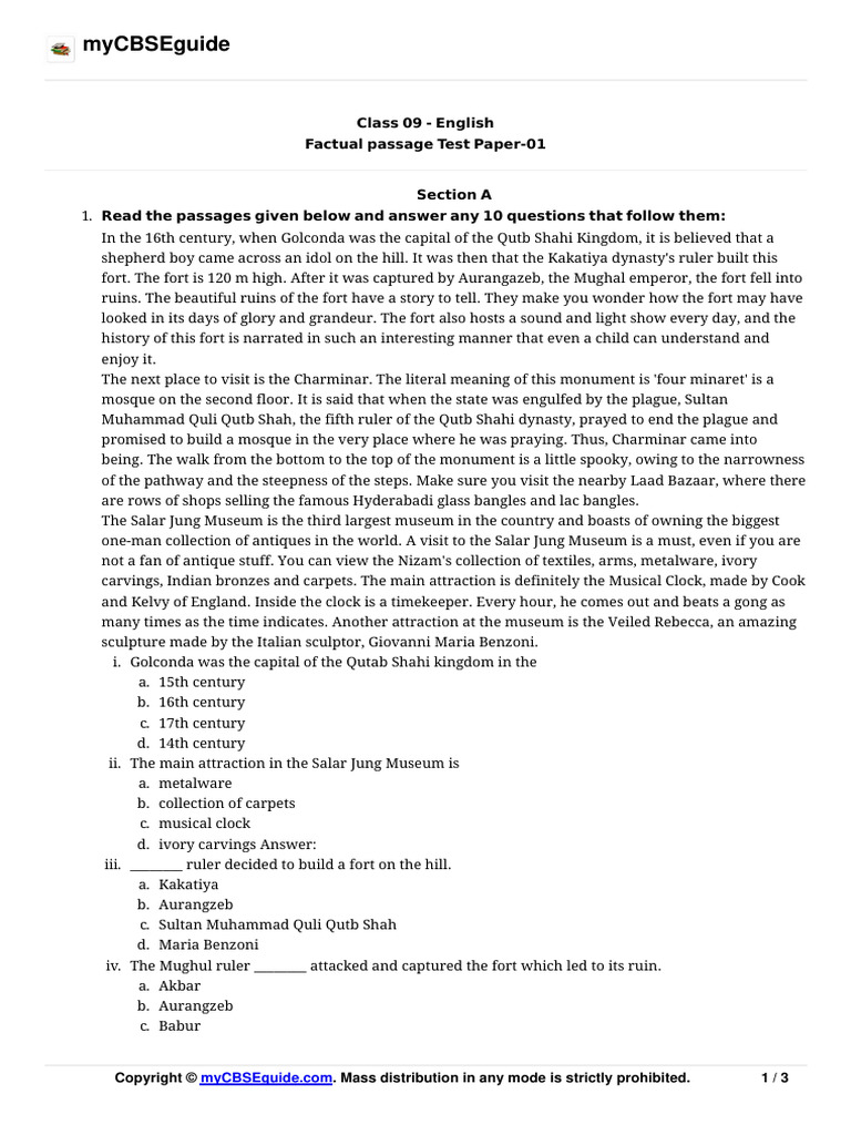 Factual Passage 01 | PDF
