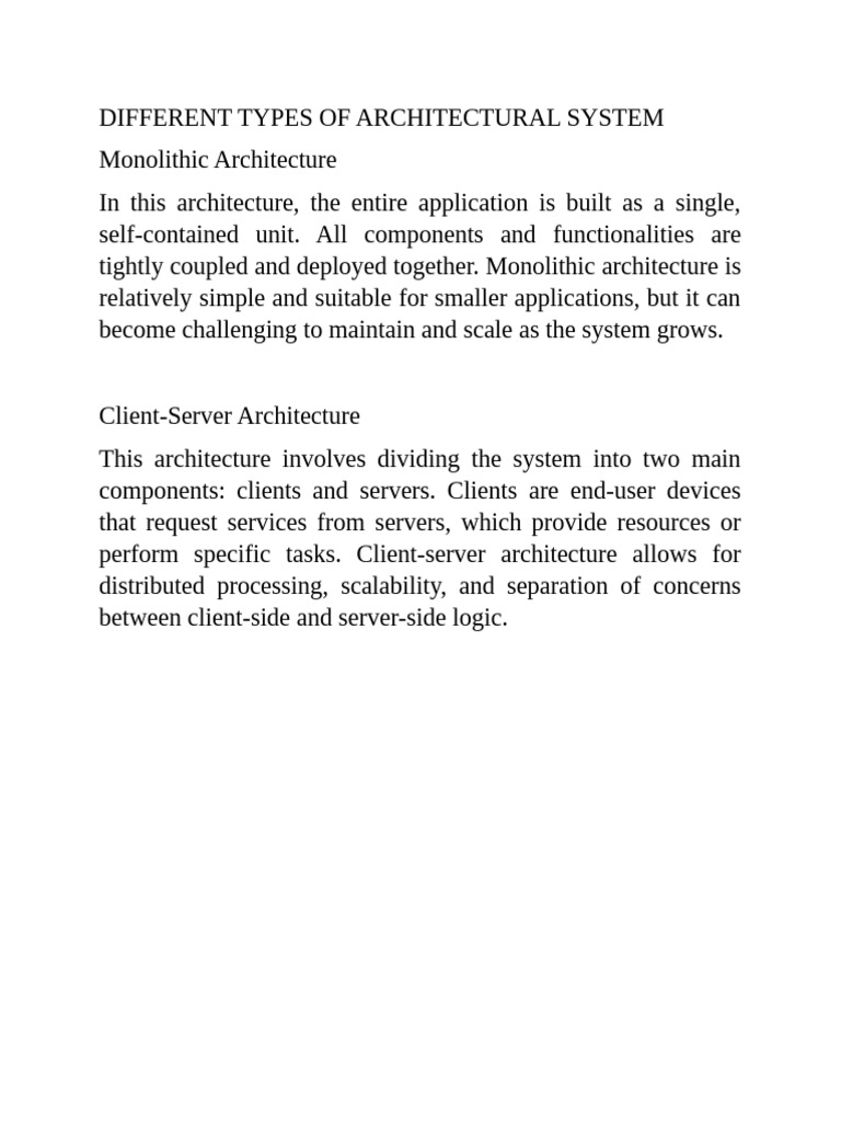 Different Types of Architectural System | PDF