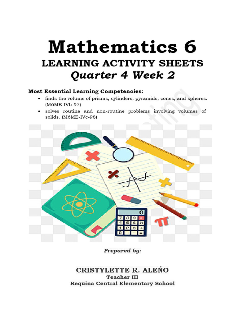 LAS Math-6 Q4 Week-2 Aleño | PDF