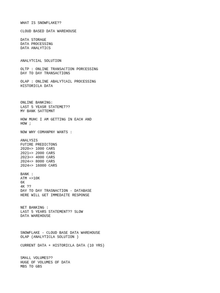 Snowflake Demo | PDF
