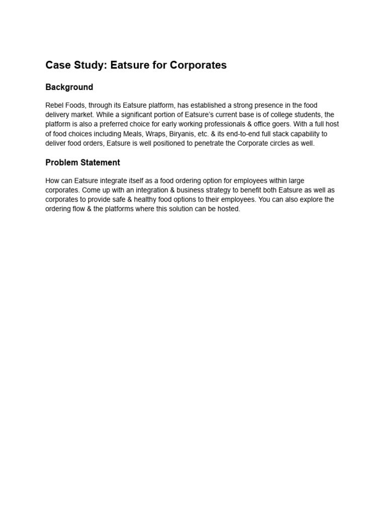 Case Study - Foodcourt As A Service (FaaS) | PDF