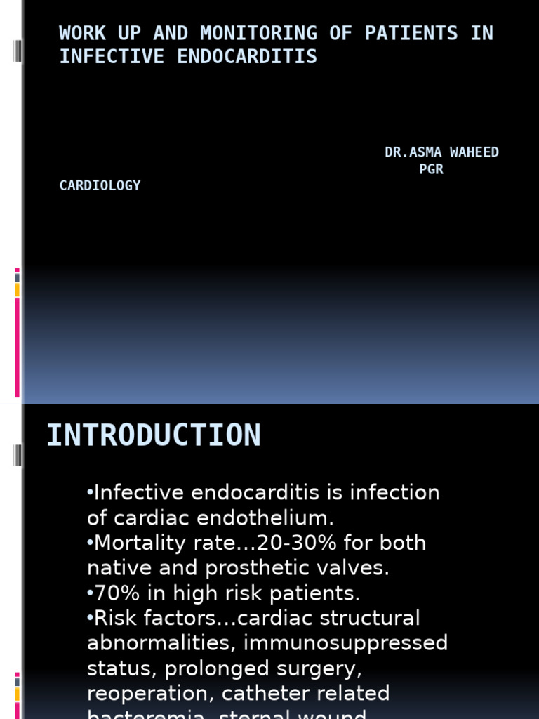 Infective Endocarditis Workup | PDF