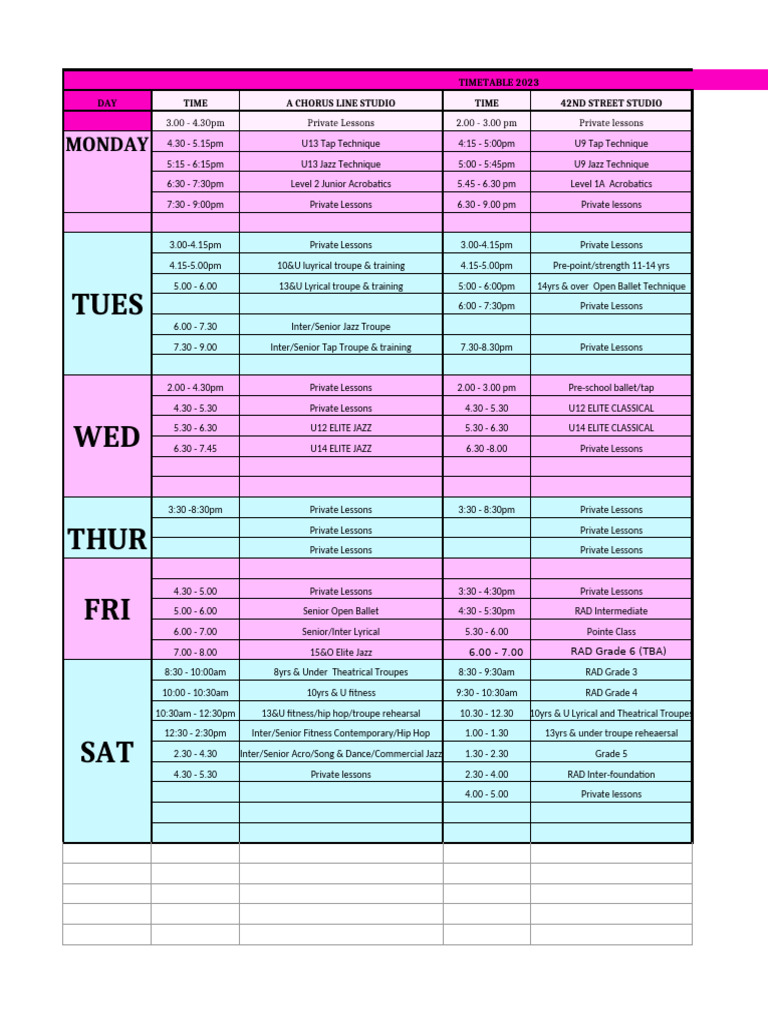 2024 Sld Timetable Xl 2 | PDF