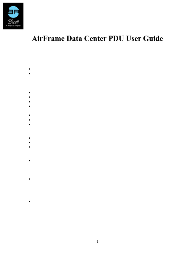 AirFrame Data Center PDU User Guide | PDF