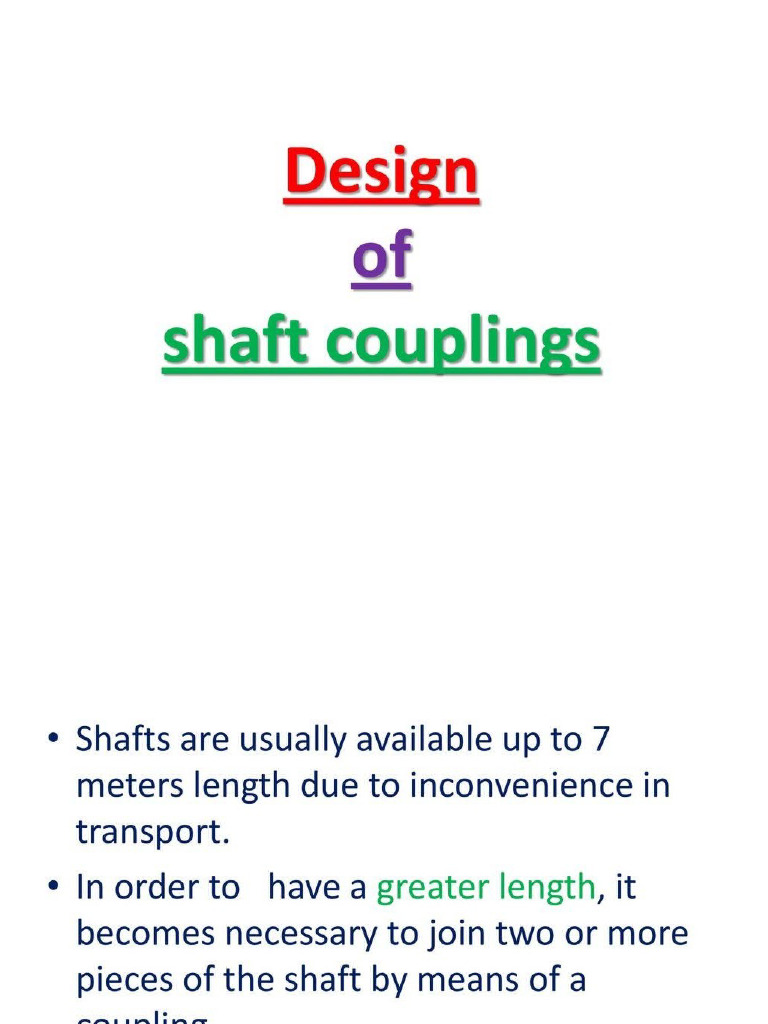 design-of-shaft-couplings - - ppt-download | PDF