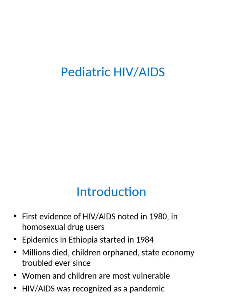 8 Pediatric HIV | PDF