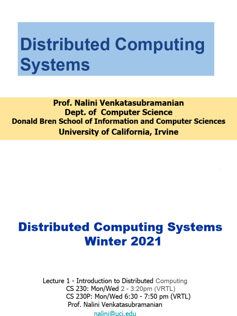 Distrsyslectureset1 Win21 | PDF