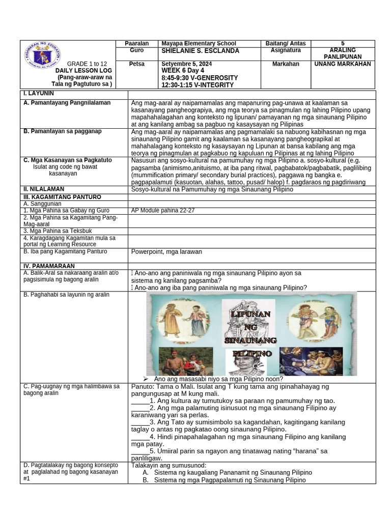 AP Q1 DLL Week 6 Day 3 4 | PDF