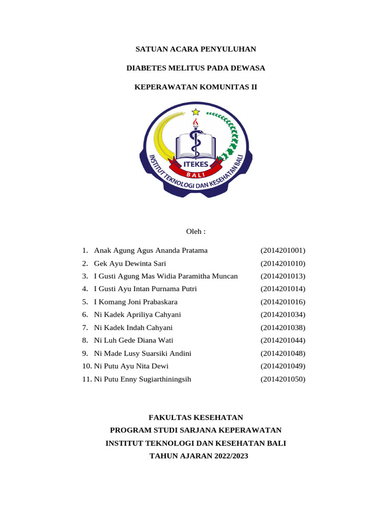 Kelompok 1 - Dewasa DM | PDF