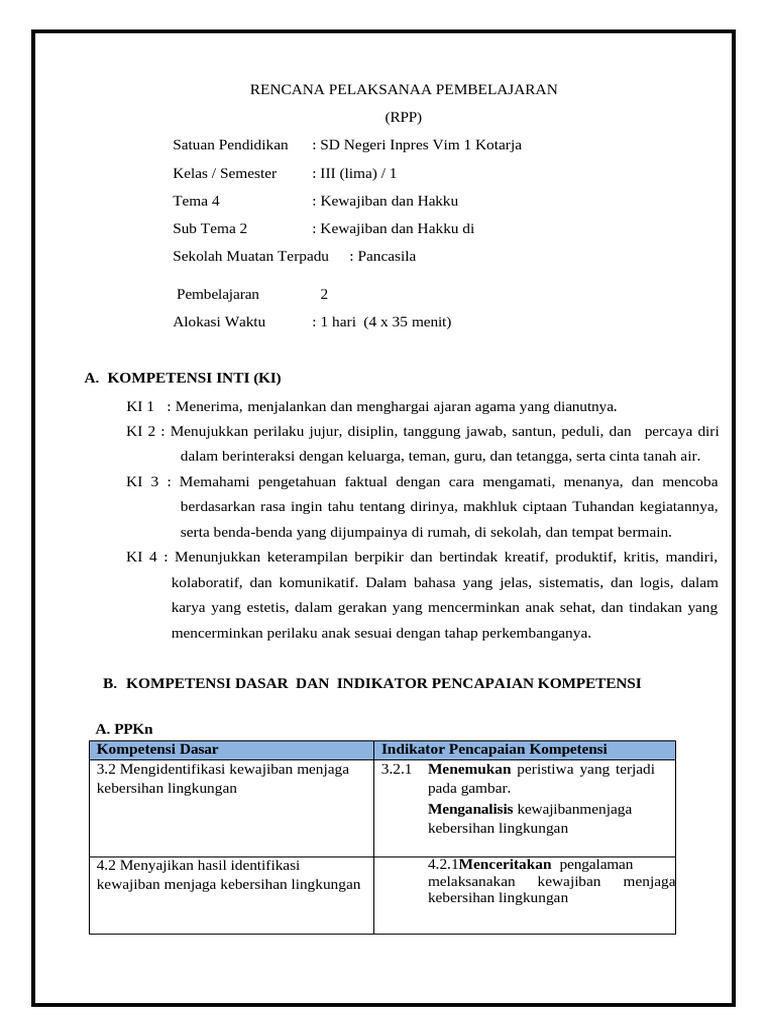 RPP PKN | PDF