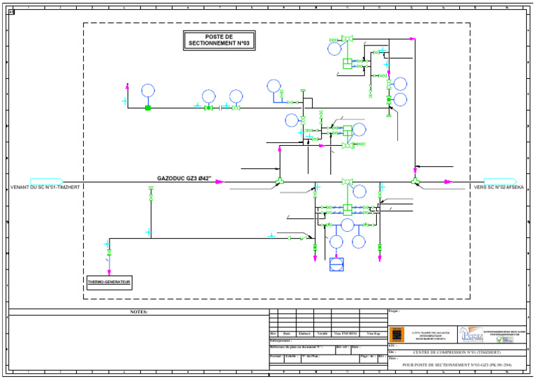 Gz3-0210-Pr-Pid-001-P&id Pour Poste de Sectionnement N°03-Gz3 (PK.98 ...
