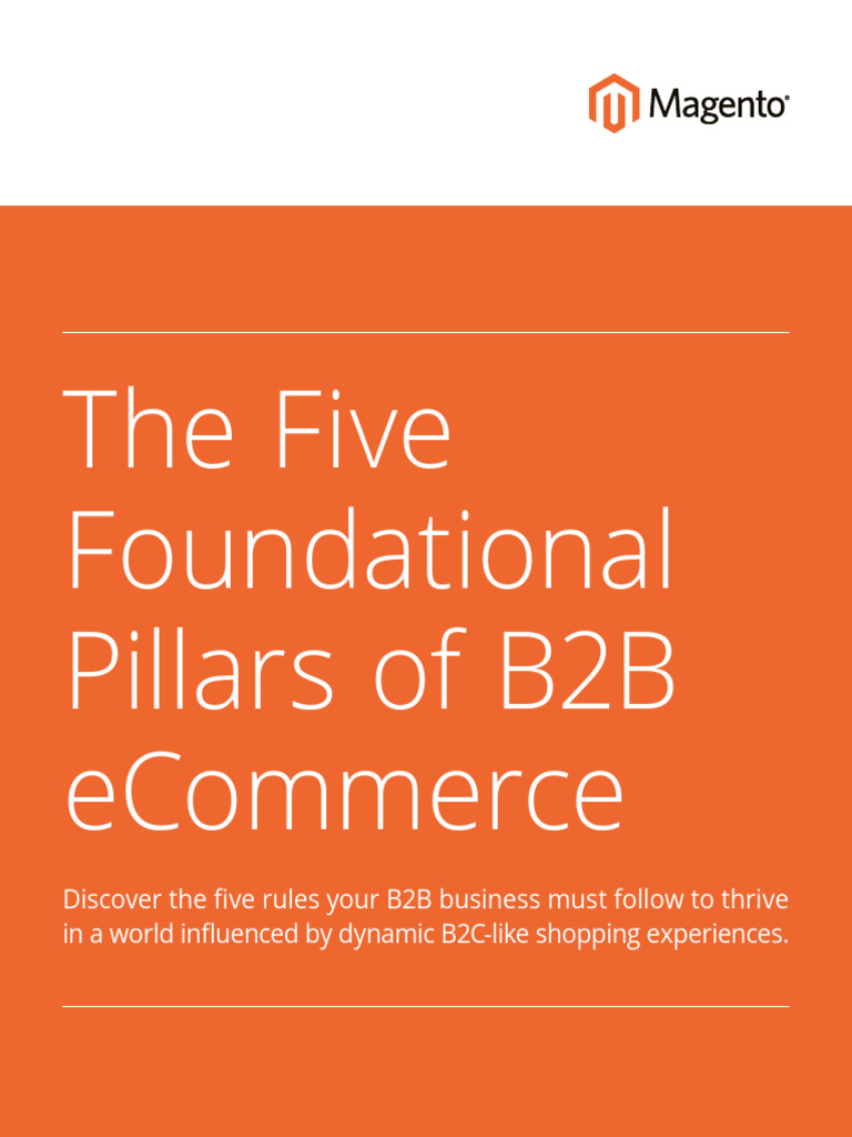 The Five Foundational Pillars of B2B ECommerce Ebook | PDF
