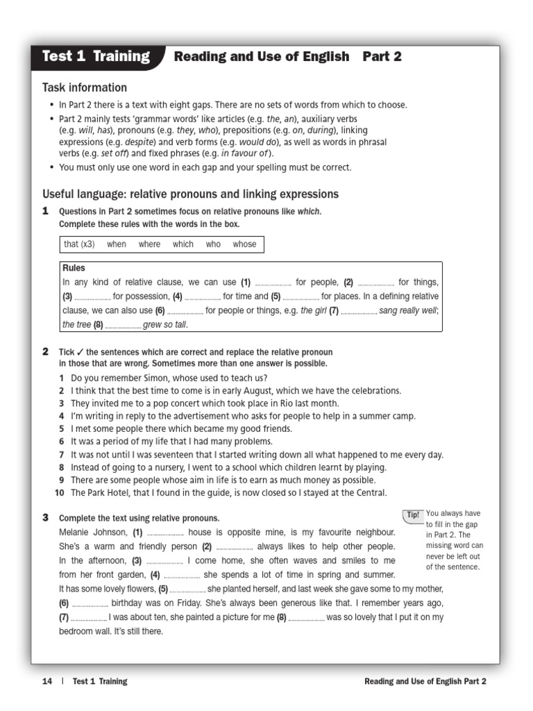 First Trainer 1 - Test 1 - R&U Part 2 | PDF
