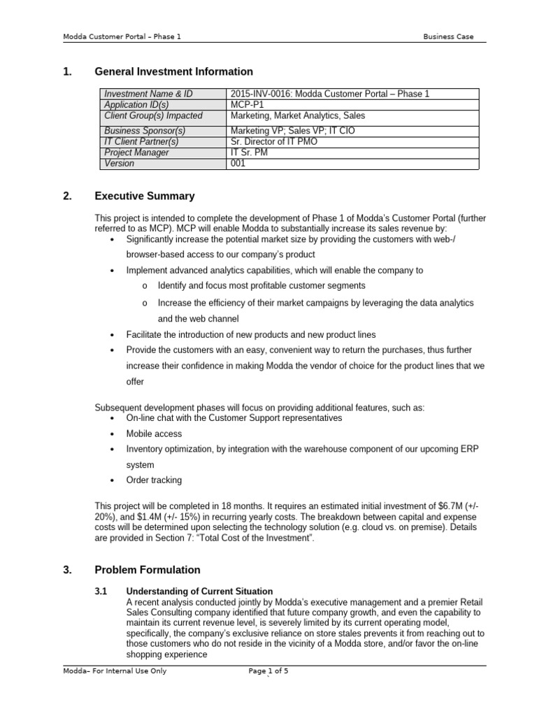 Bus Case Sample | PDF