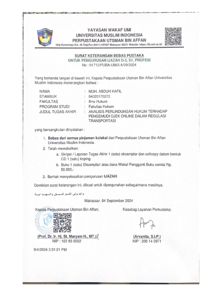 YAYASAN WAKAF UMI 4 | PDF