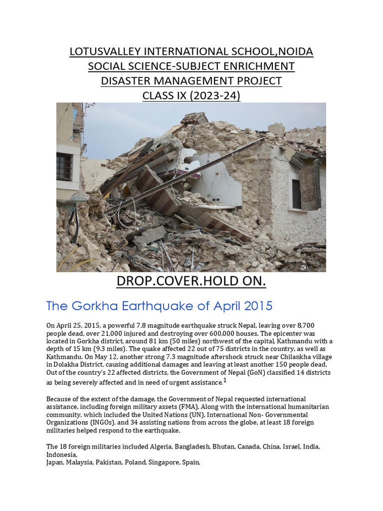 Disaster Management Project | PDF