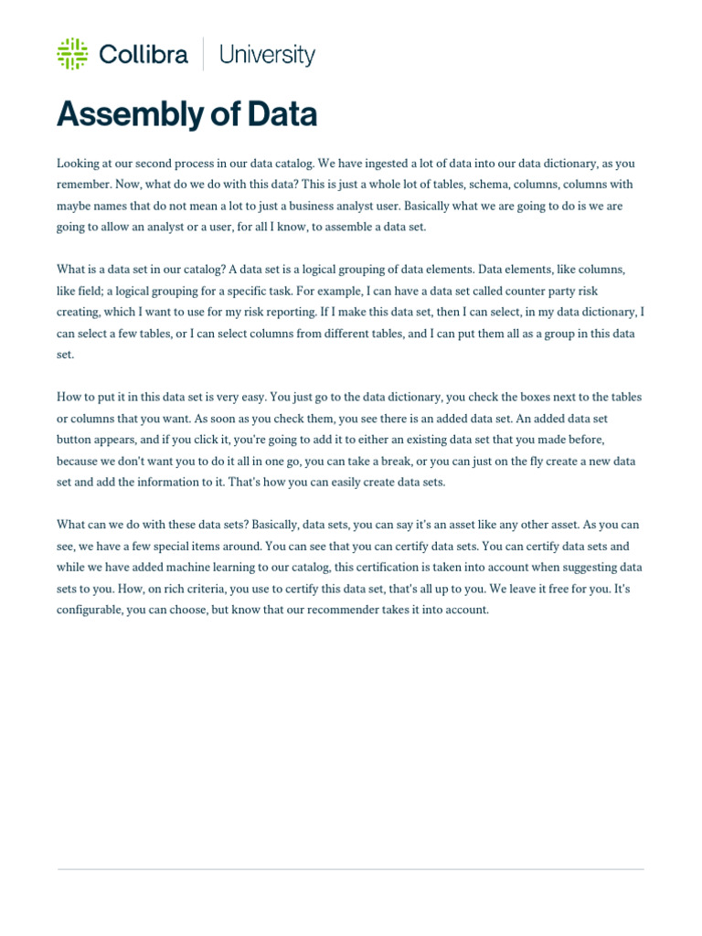 Assembly of Data | PDF