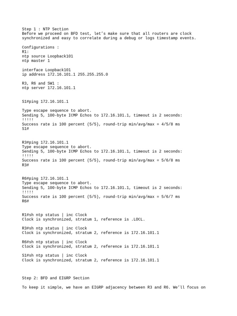 BFD and EIGRP | PDF