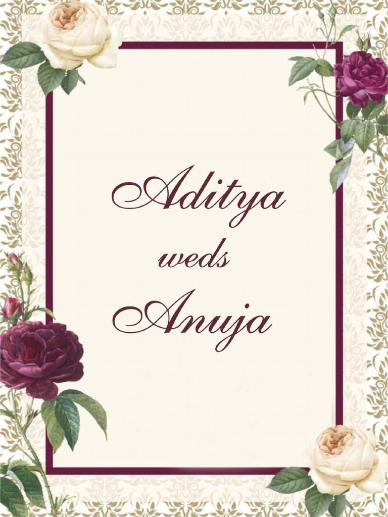 Aditya With Anuja e Card | PDF