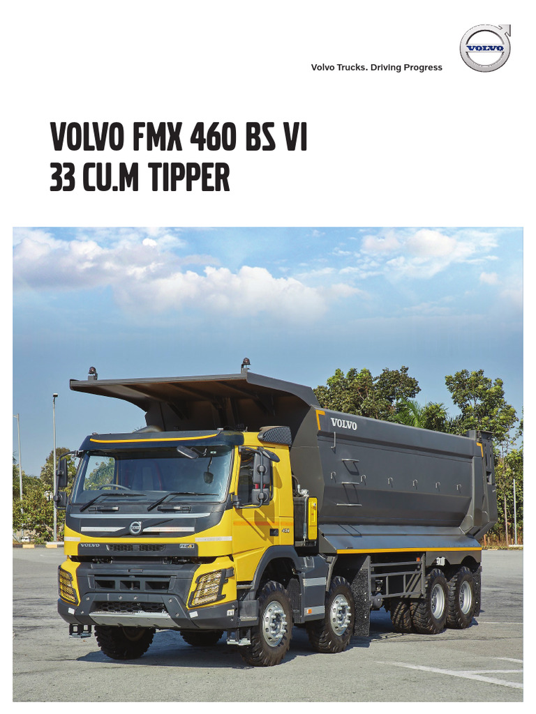 TIPPER Volvo-FMX-460-8x4-33-Cu-M-Tipper-BS-VI-Data-Sheet | PDF