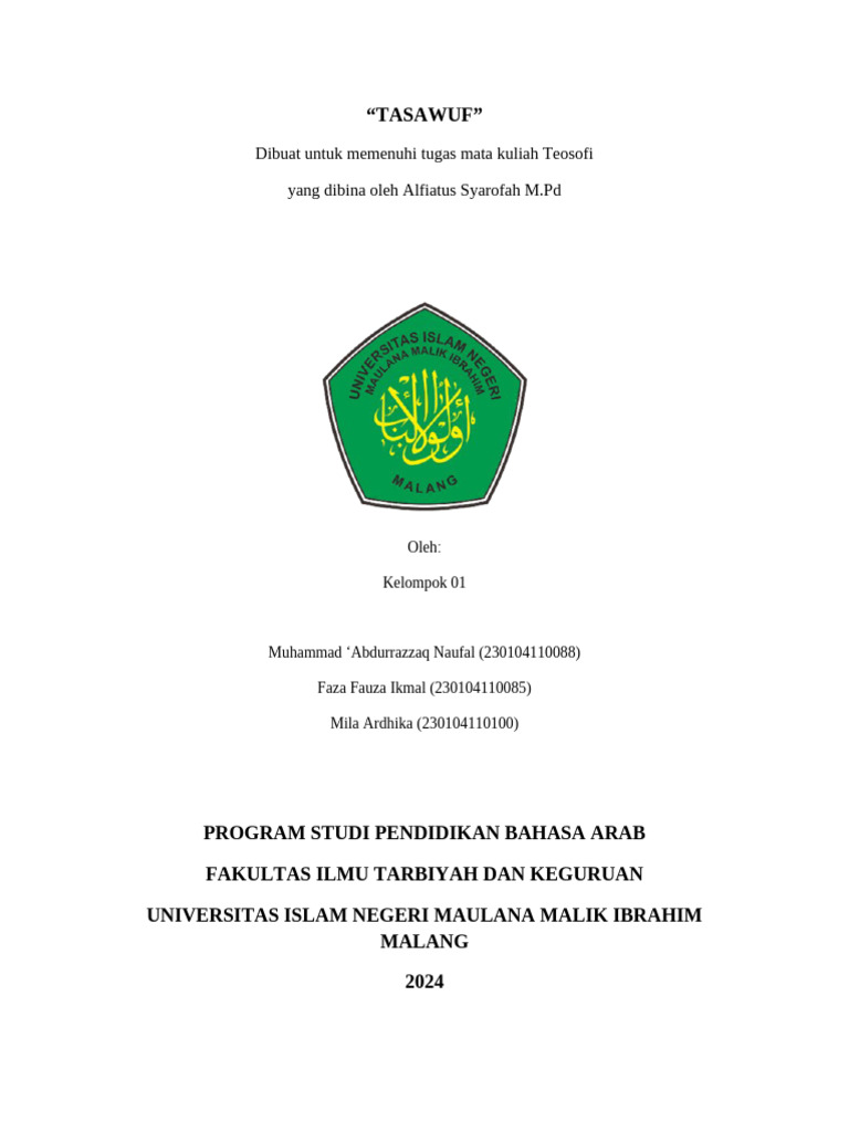 Tasawuf Teosofi | PDF | Sufism | Abrahamic Religions