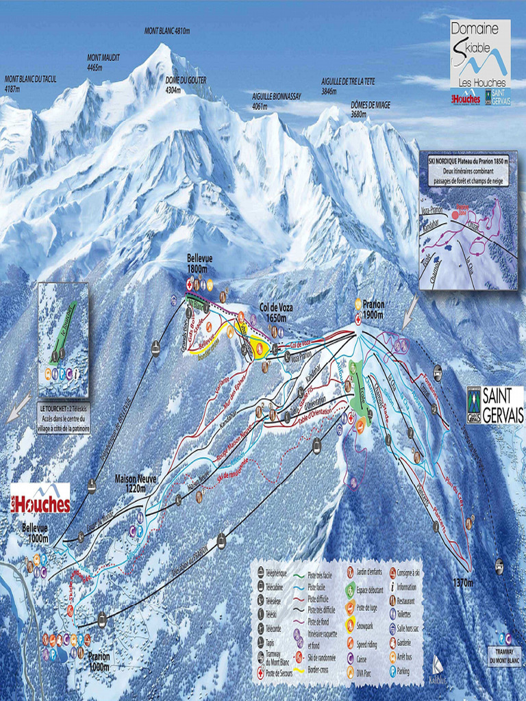 Plan Pistes Les Houches | PDF