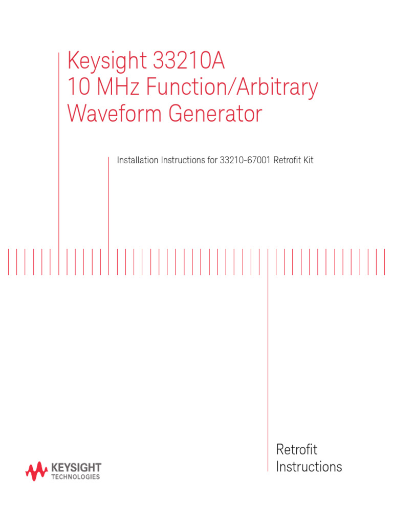 Keysight 33210A 10 MHZ Function/Arbitrary Waveform Generator | PDF