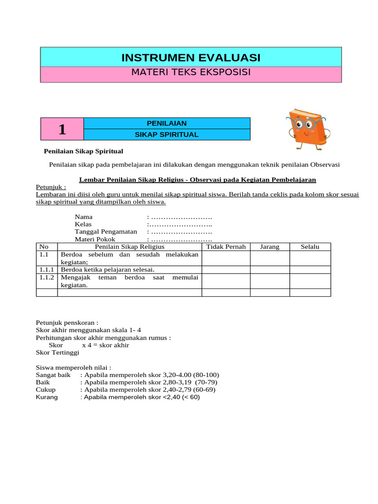 Instrumen Evaluasi PKM | PDF