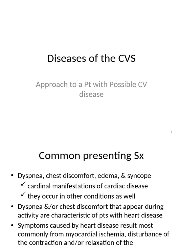 E - Diseases of The CVS-editted | PDF