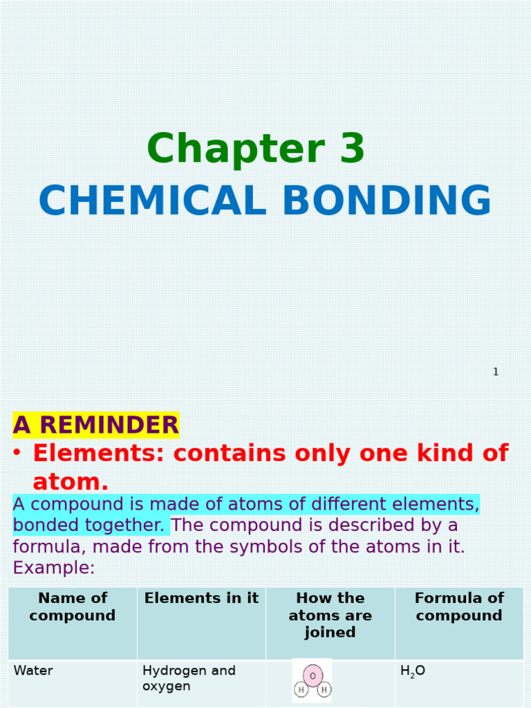 Chemical Bonding( Chapter 3) | PDF