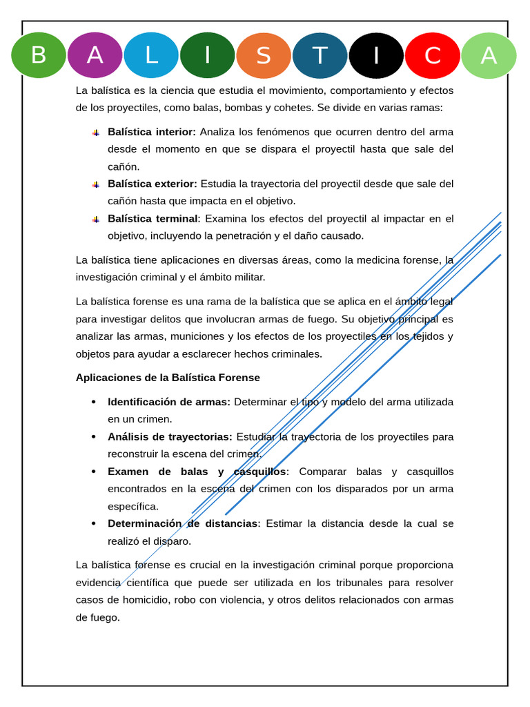La Balística Es La Ciencia Que Estudia El Movimiento | PDF | Balística ...