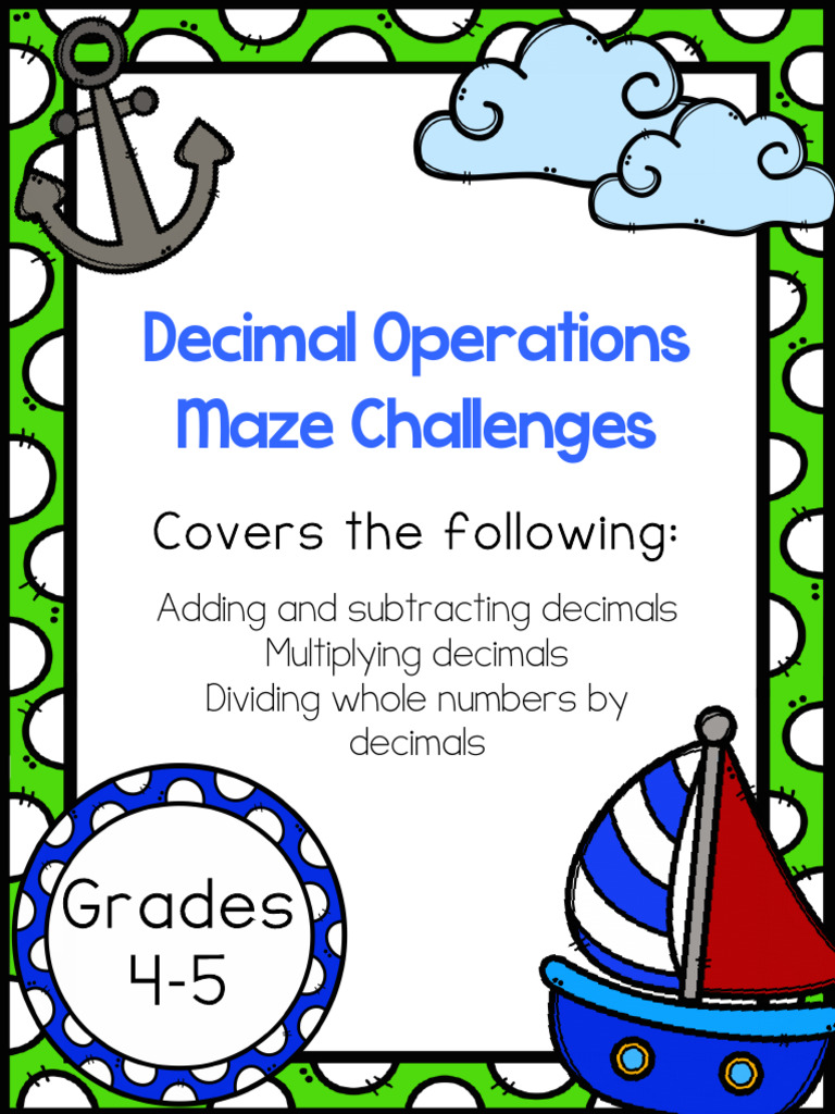Decimal Operations Practice Mazes | PDF