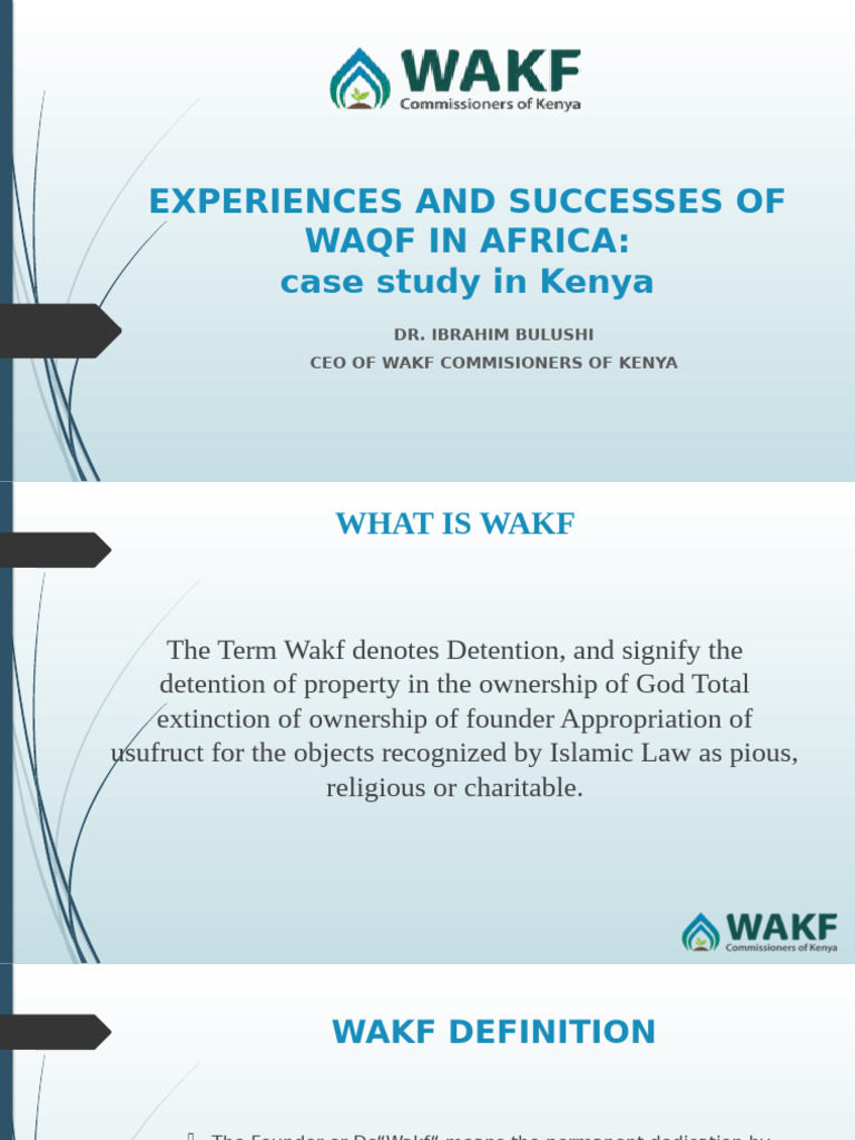 Experience and Success of Waqf in Africa | PDF