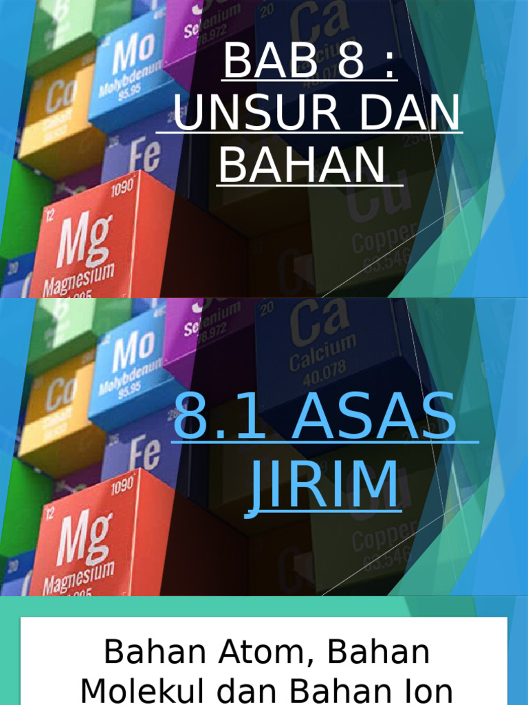 f4 Bab 8 Unsur Dan Bahan | PDF